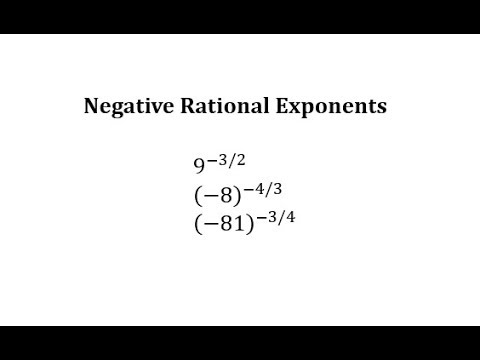 Simplify Expressions with Negative Rational Exponents (Ex 2)