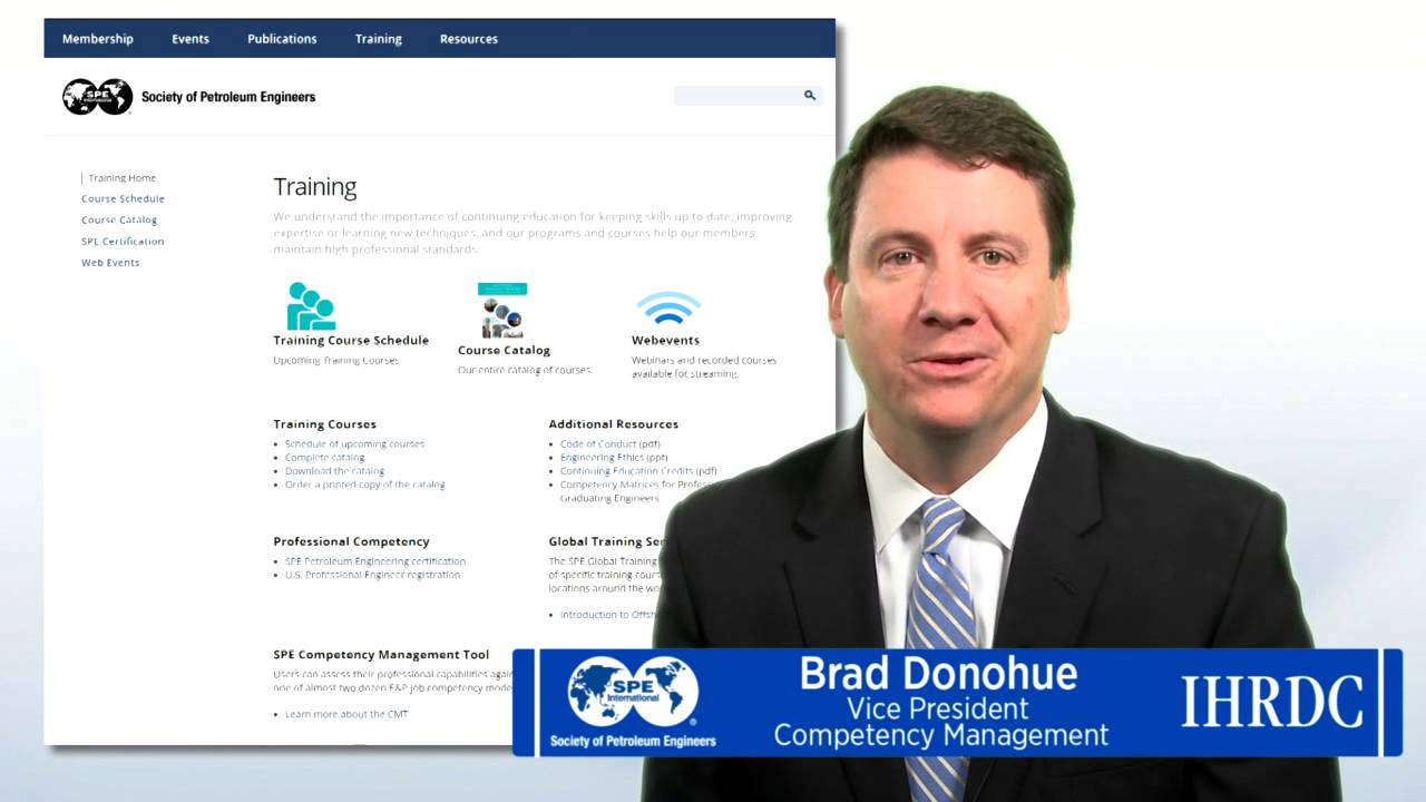 IHRDC and SPE introduce the SPE Competency Management Tool