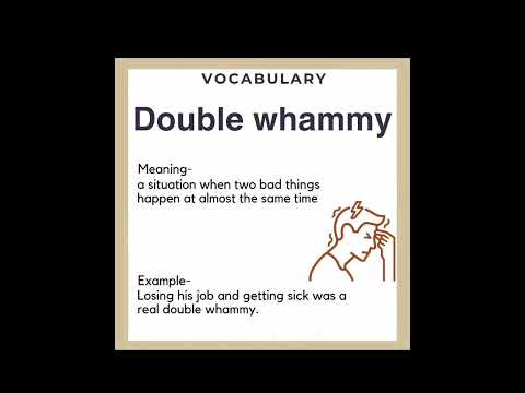 Advance word "Double whammy"...meaning with example...#english #shortsfeed #englishlearning