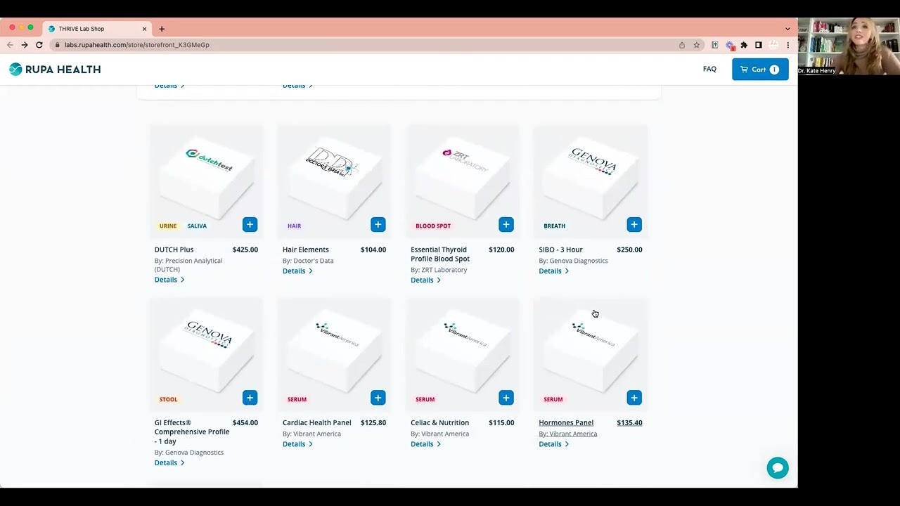 Welcome to the Thrive Lab Shop! You can order tests designed to help you find&heal your root cause.