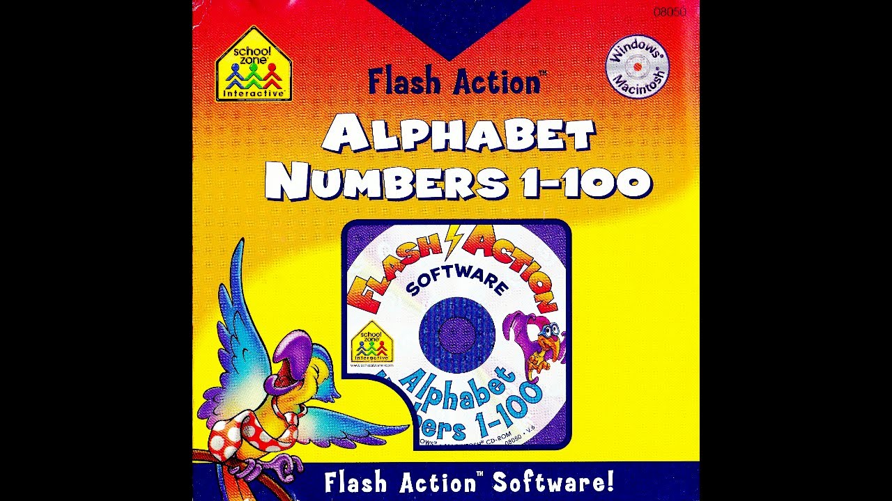 School Zone Flash Action Alphabet & Numbers 1-100 (PC, Windows) [2004] longplay.
