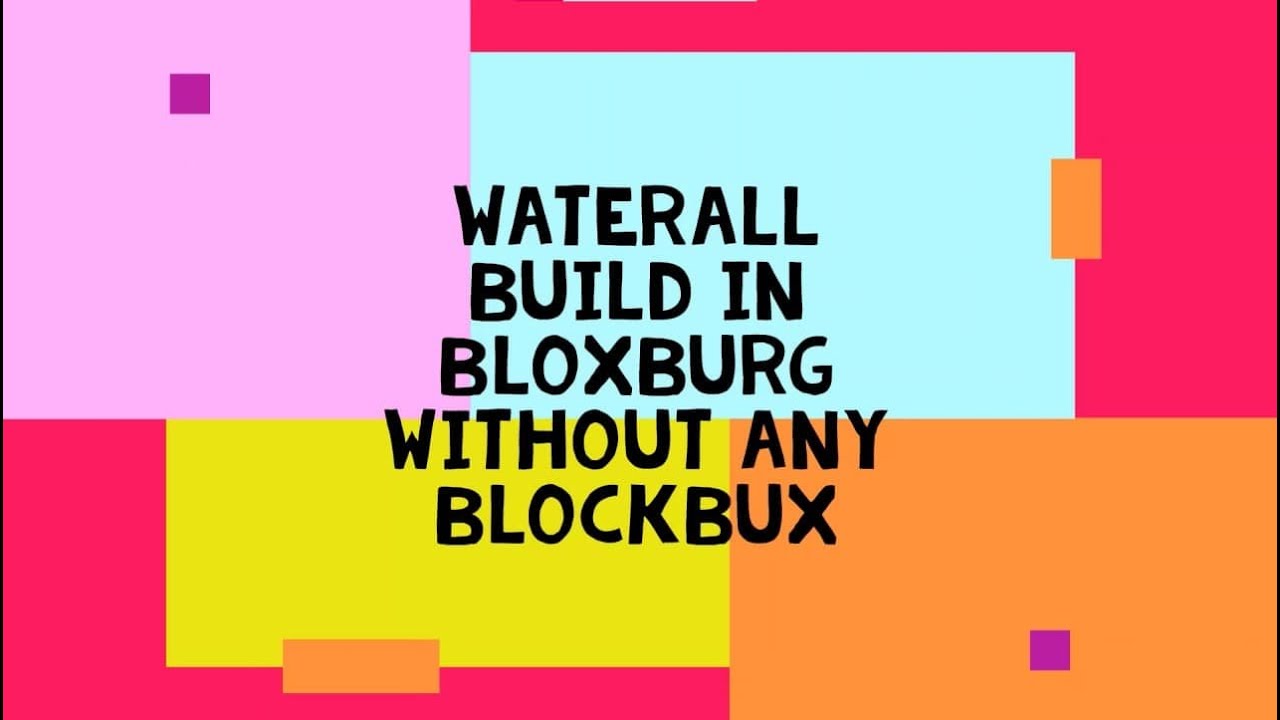 Waterfall build | Roblox bloxburg | No blockbux | BLOXBURG SPEEDBUILDS