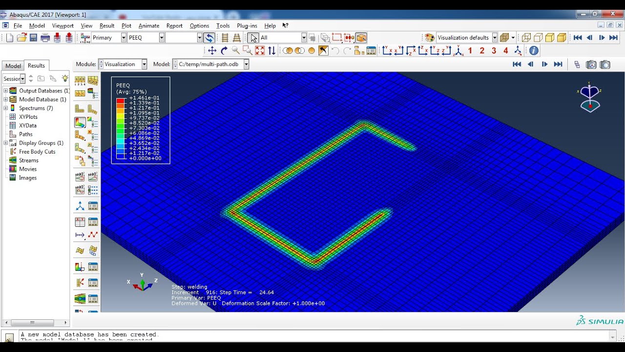Arc welding in a rectangular path using Dflux subroutine Abaqus