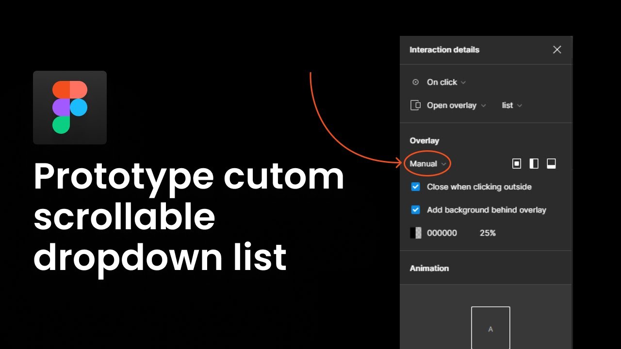 How to make scrollable dropdown list in figma prototype