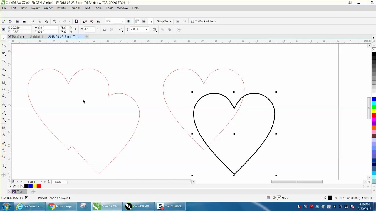 Corel Draw Tips & Tricks Double Heart