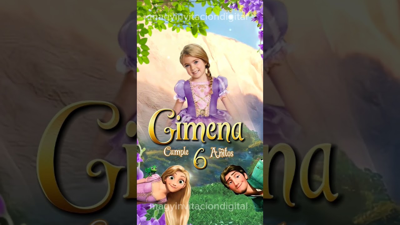 Vídeo de Invitación RAPUNZEL 👸 #invitationvideo #cumpleaños #rapunzel