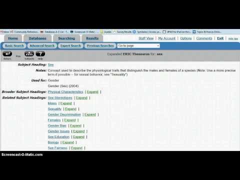 Finding ERIC subject headings