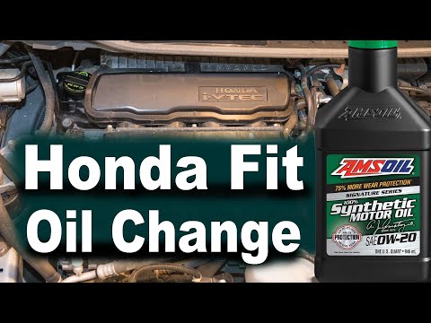Honda Fit Oil Change - AMSOIL Signature Series 0W-20 Synthetic Motor Oil and EA Filter
