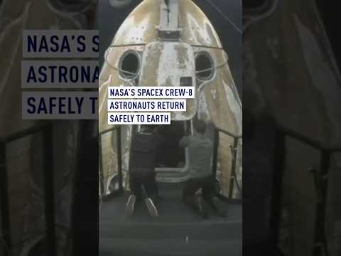 SpaceX Crew-8 astronauts safely splashdown off Florida Coast after ISS mission