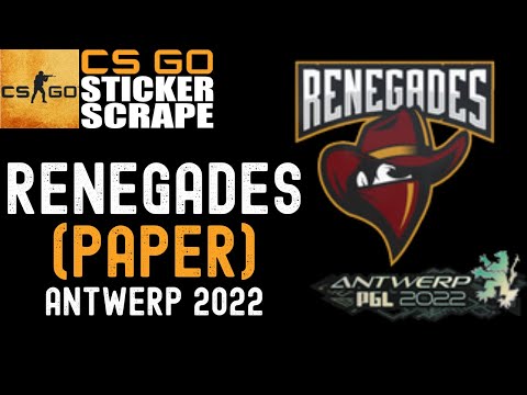 CSGO - Sticker | Renegades (Paper) | Antwerp 2022 - Scrape - Counter Strike (EASTER EGG)