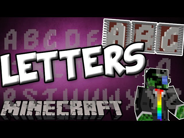 Letters 8x10 Fancy Font Minecraft Map