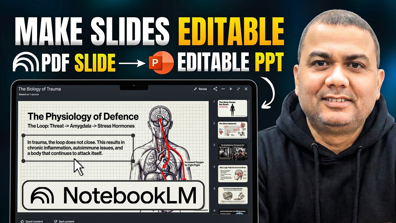 How to Convert NotebookLM PDF Slides into Editable PowerPoint Slides (PPT) | Updated 2026 | 455