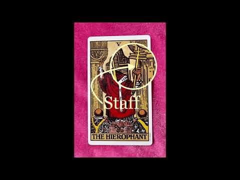 The Hierophant- Religious Staff as special symbol in tarot card meaning in Hindi/English