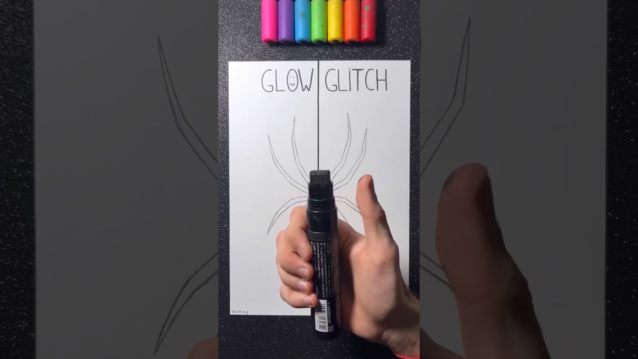 Glow vs Glitch! 🕷️ Choose your favorite! 😏✨ #shortsart