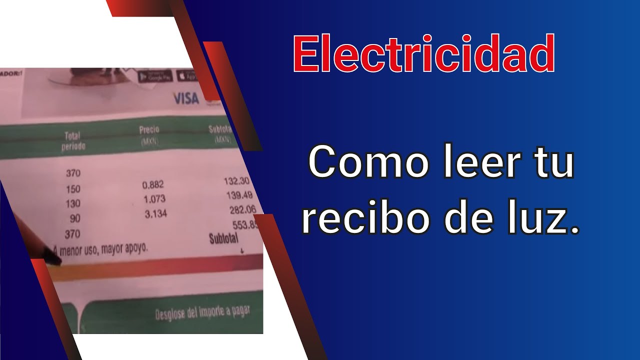 Como leer tu recibo de luz. Curso de una instalacion electrica Cap 127