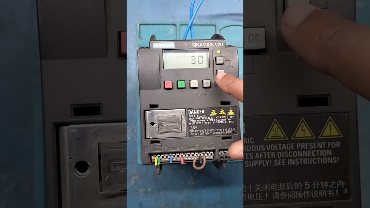 Reset Sinamics V20 VFD #vfd #electrical #shortvideo