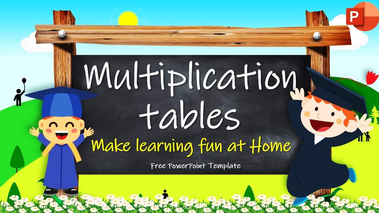 Multiplication Tables for Children in PowerPoint | Times table | Free Templated
