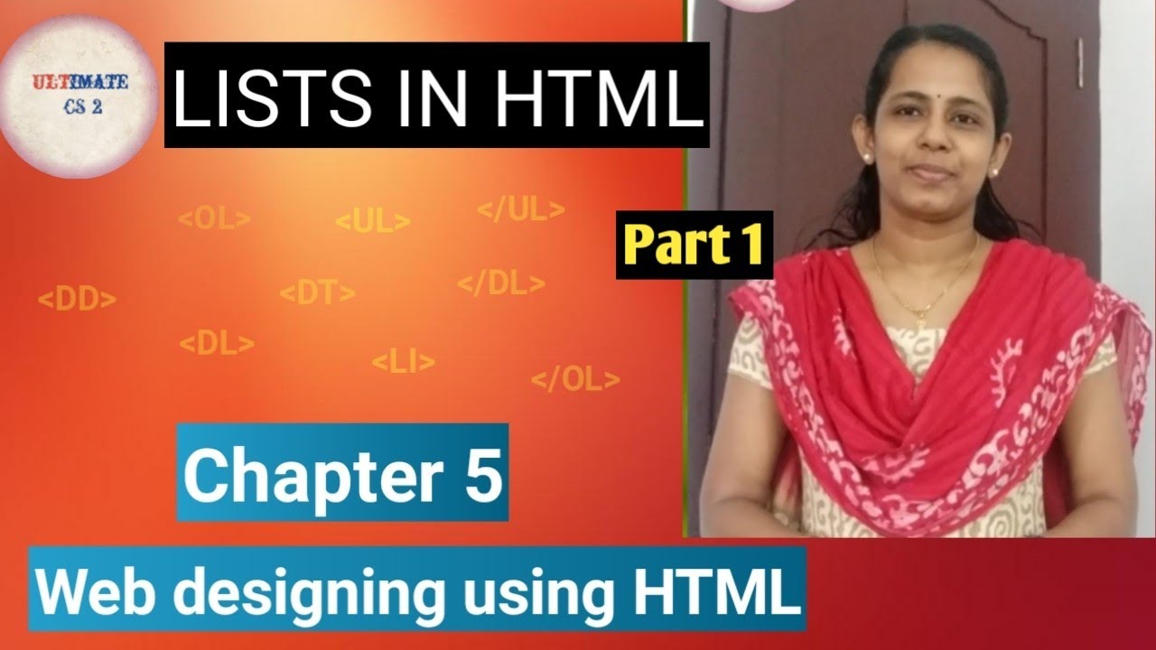 Lists in HTML| Chapter 5 Web Designing using HTML| Plus two Computer|Plus two Computer Application