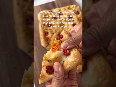 If you're gluten free you HAVE to make this focaccia. Game changer #bread #baking #veganrecipe