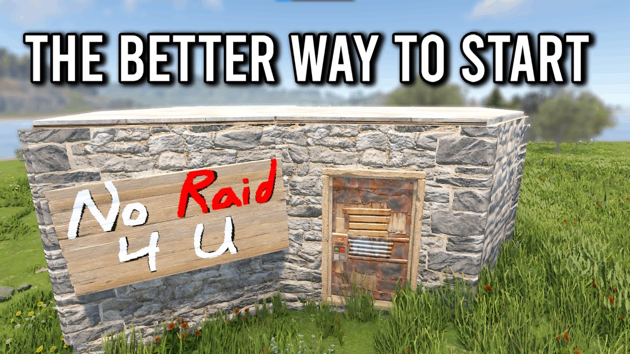 The Simple Solo Base. -Easy to build, Hard to raid, Rust Starter base-