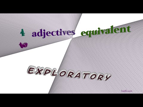 exploratory - 4 adjectives synonym to exploratory (sentence examples)