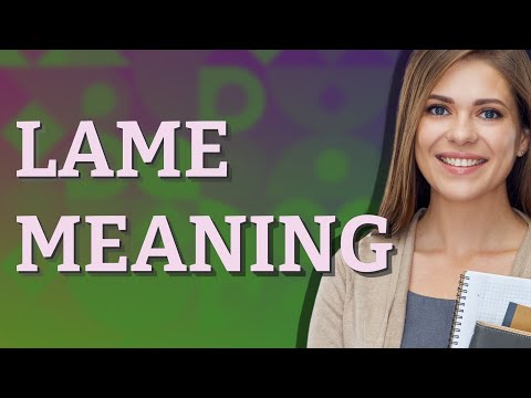 Lame | meaning of Lame
