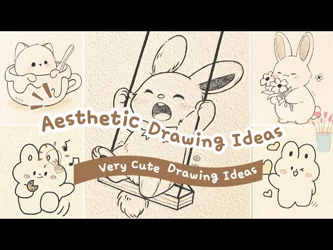 Very Cute Aesthetic Drawing Ideas for kids and beginners #drawing #aestheticdrawingforkids #trending