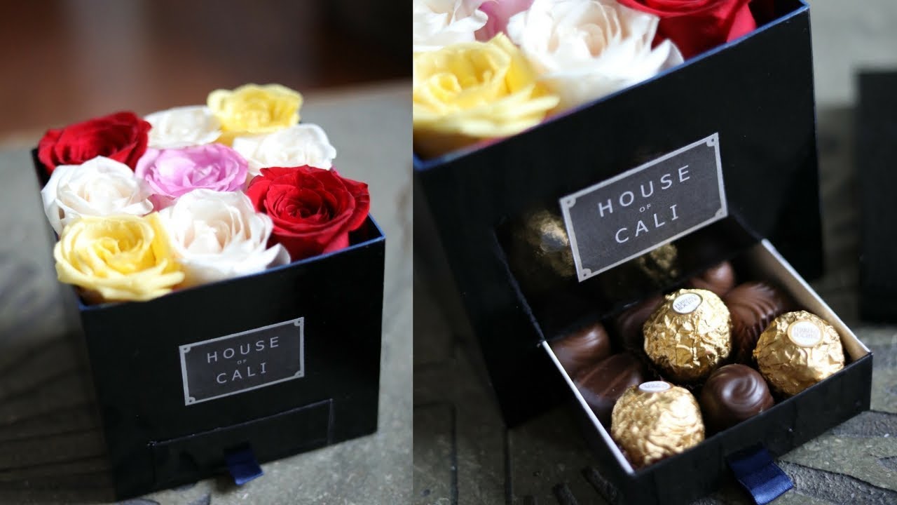 [ORIGINAL] DIY ROSE BOX WITH CHOCOLATE! - COMO HACER CAJA DE ROSAS CON CHOCOLATES.
