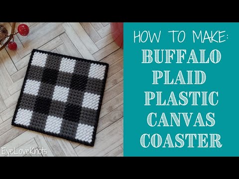 How to Make: Buffalo Plaid Plastic Canvas Coaster