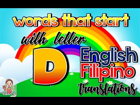 Dd || letter Dd || WORDS THAT START WITH LETTER Dd ENGLISH-FILIPINO TRANSLATIONS