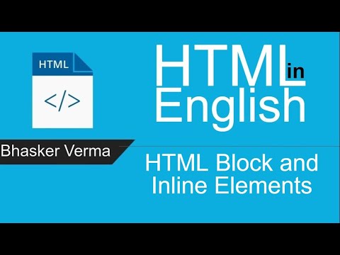 Learn HTML tutorial for beginners in English 23| Inline and Block Elements in HTML - Mind Luster