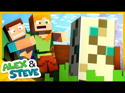 Alex and Steve Minecraft- Mystery Eg…: English ESL video lessons