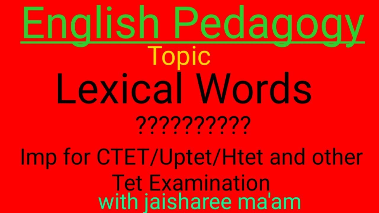 Lexical words