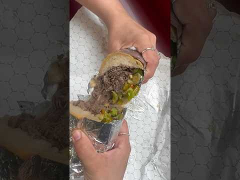 Biting Into A Mr Beef Italian Beef - Chicago