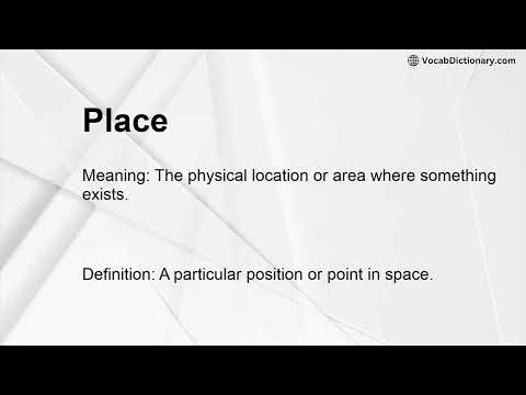 Place Meaning