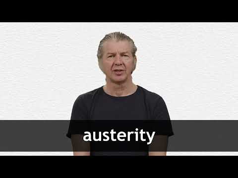 How to pronounce AUSTERITY in American English