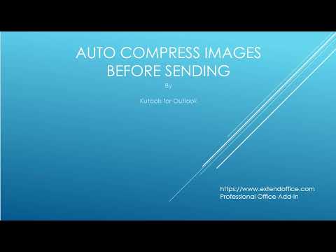 How to auto compress images before sending in Outlook?