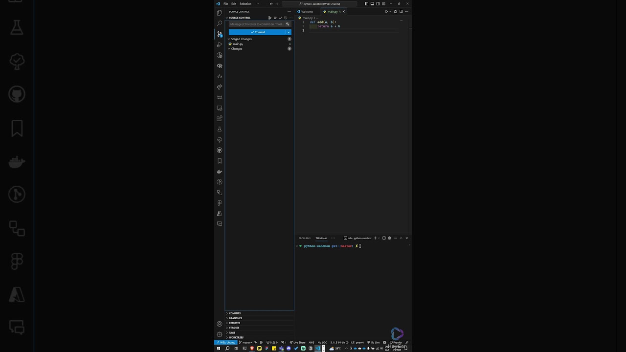 Automatic commit message with Github Copilot