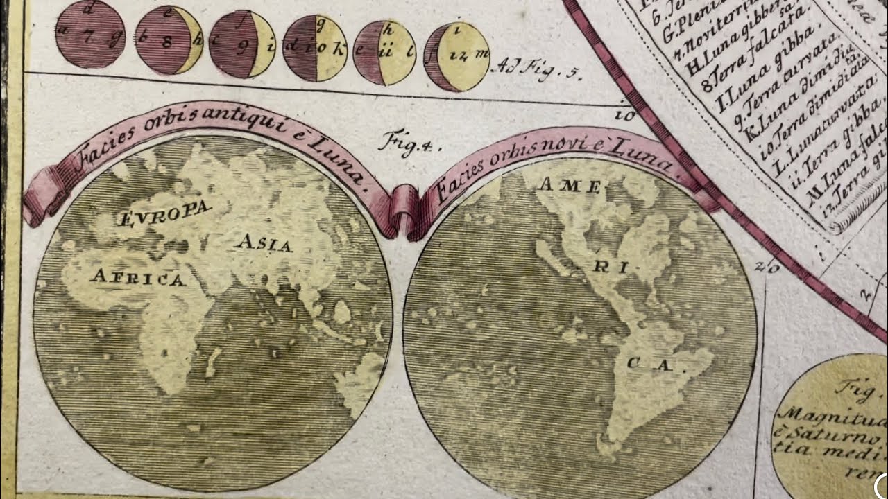 Ancient Map of the Planets/Eclipse Path, Theorium Cometarum 1730s