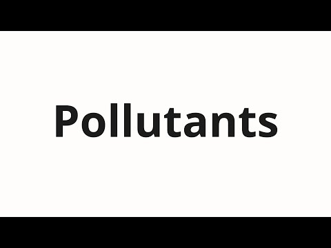 How to pronounce Pollutants