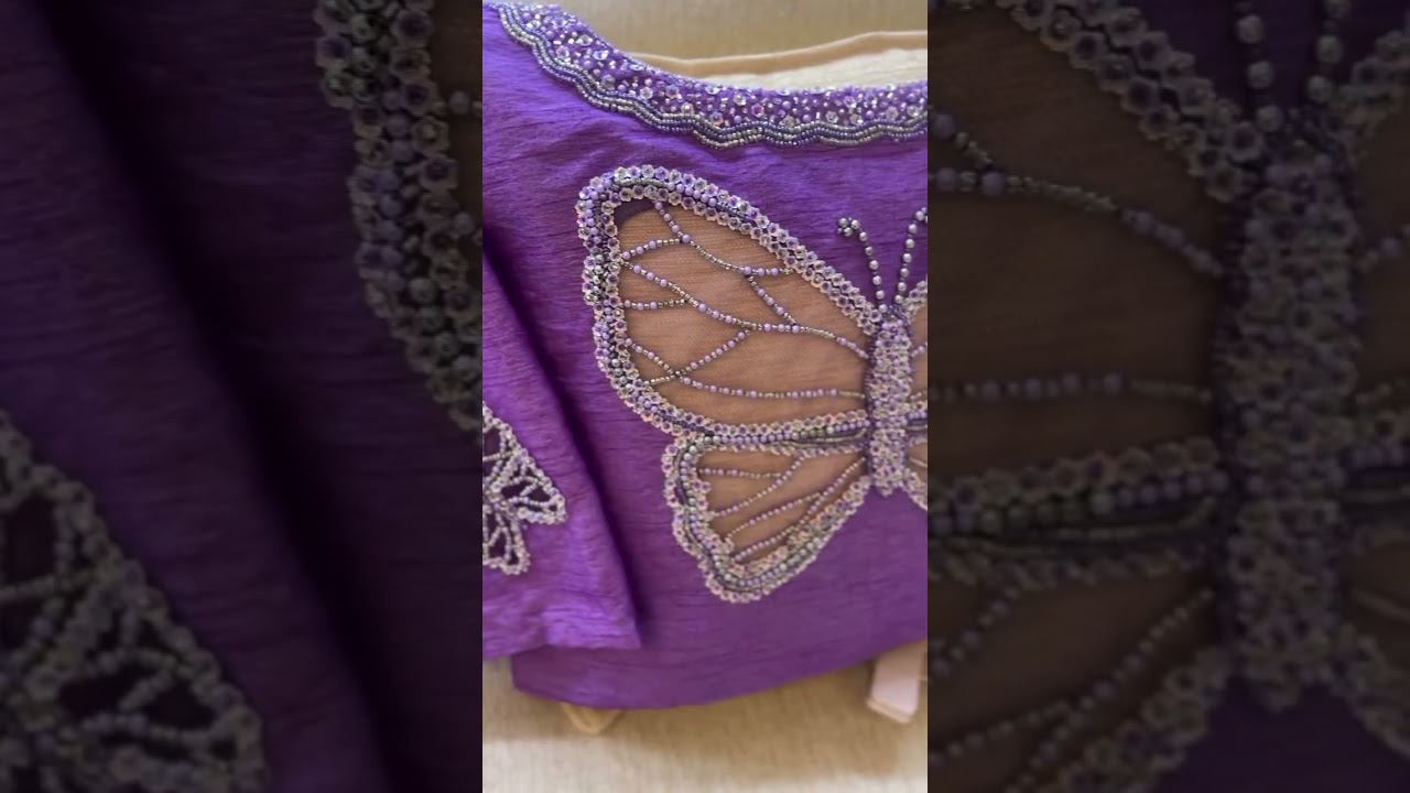butterfly aari work blouse designs #womensfashion #bridalheavymaggamworkblousedesigns #indianattire