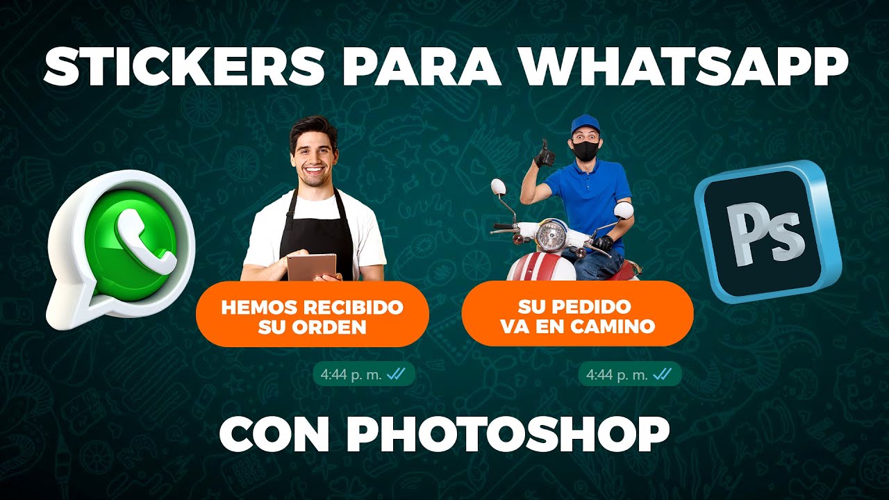 Como crear Stickers para WhatsApp en Photoshop 😱 ¡EN 2 PASOS! SIN PROGRAMAS en PC