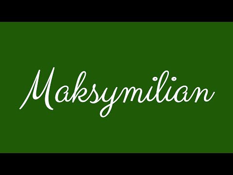 Learn how to Sign the Name Maksymilian Stylishly in Cursive Writing