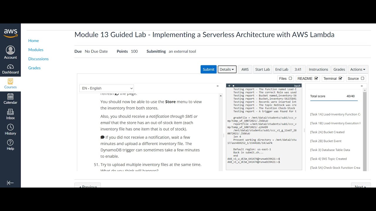 Module 13 Guided Lab Implementing a Serverless Architecture with AWS Lambda Part 1