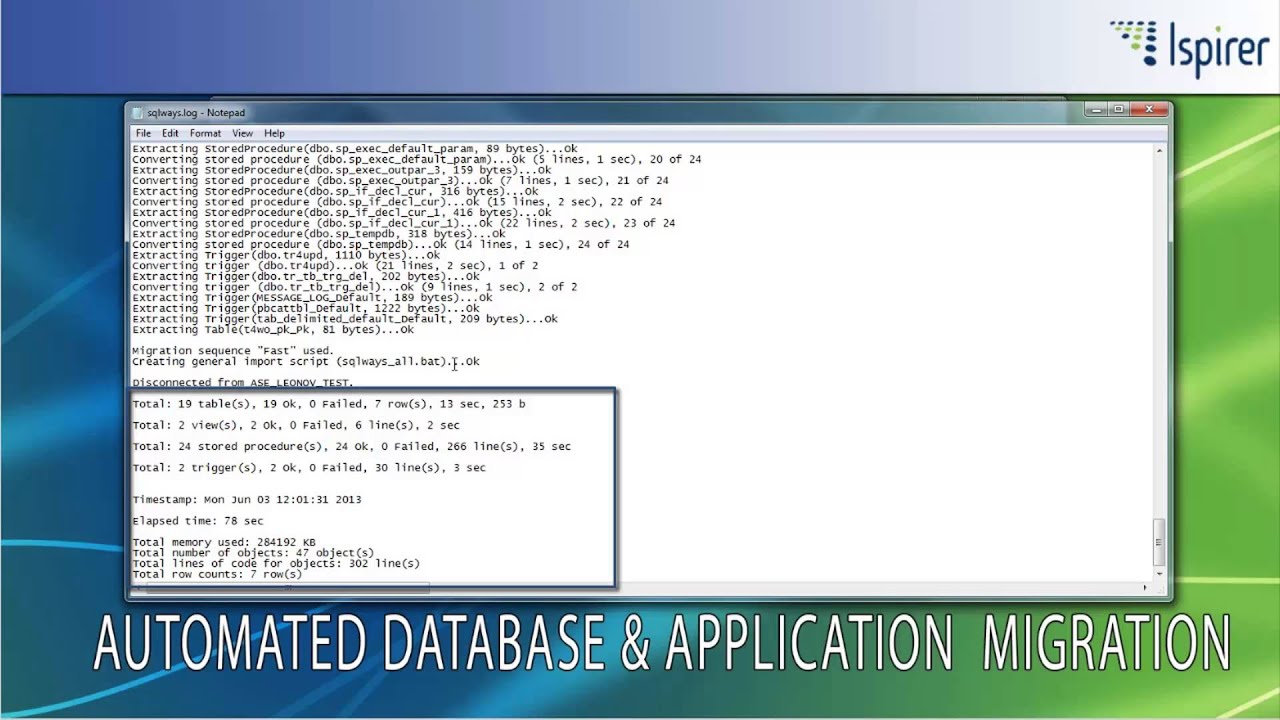 Sybase ASE to MySQL Database Migration Demo