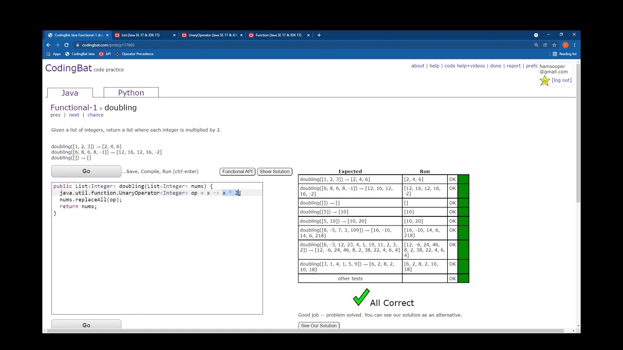 CodingBat Walkthrough: Functional-1
