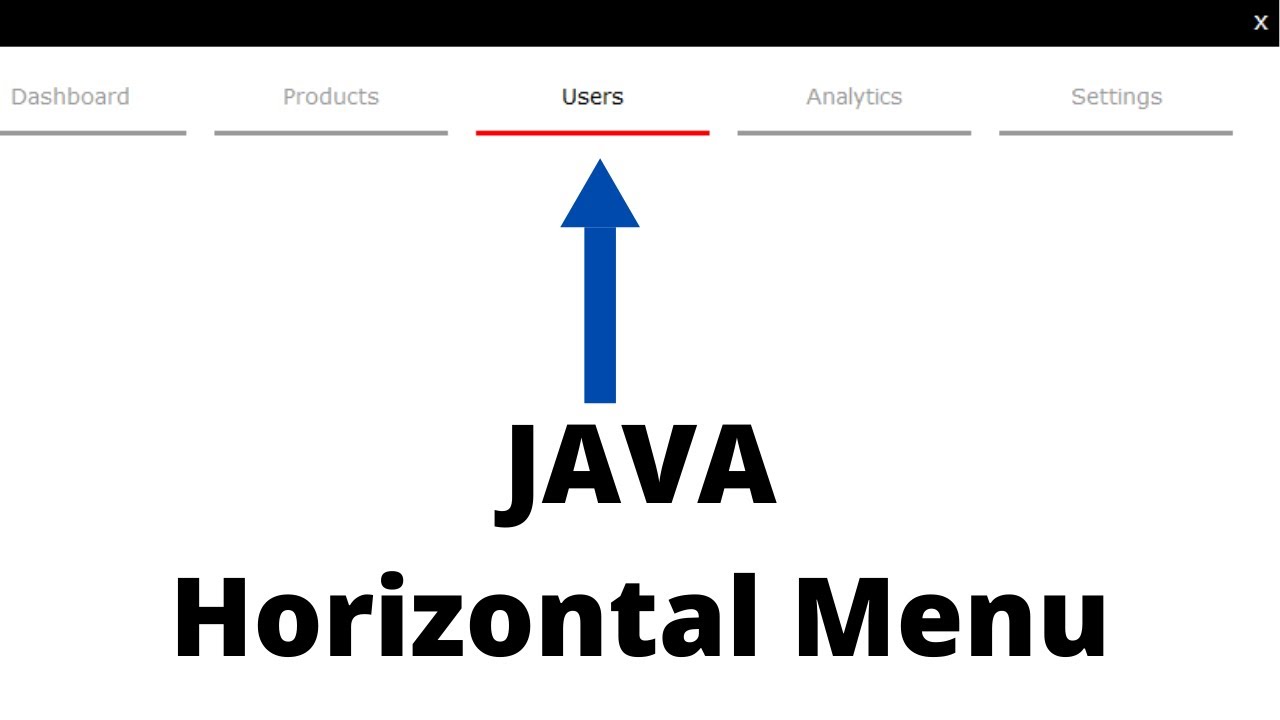Java Tutorial - How To Design a Horizontal Menu In Java Netbeans | with source code