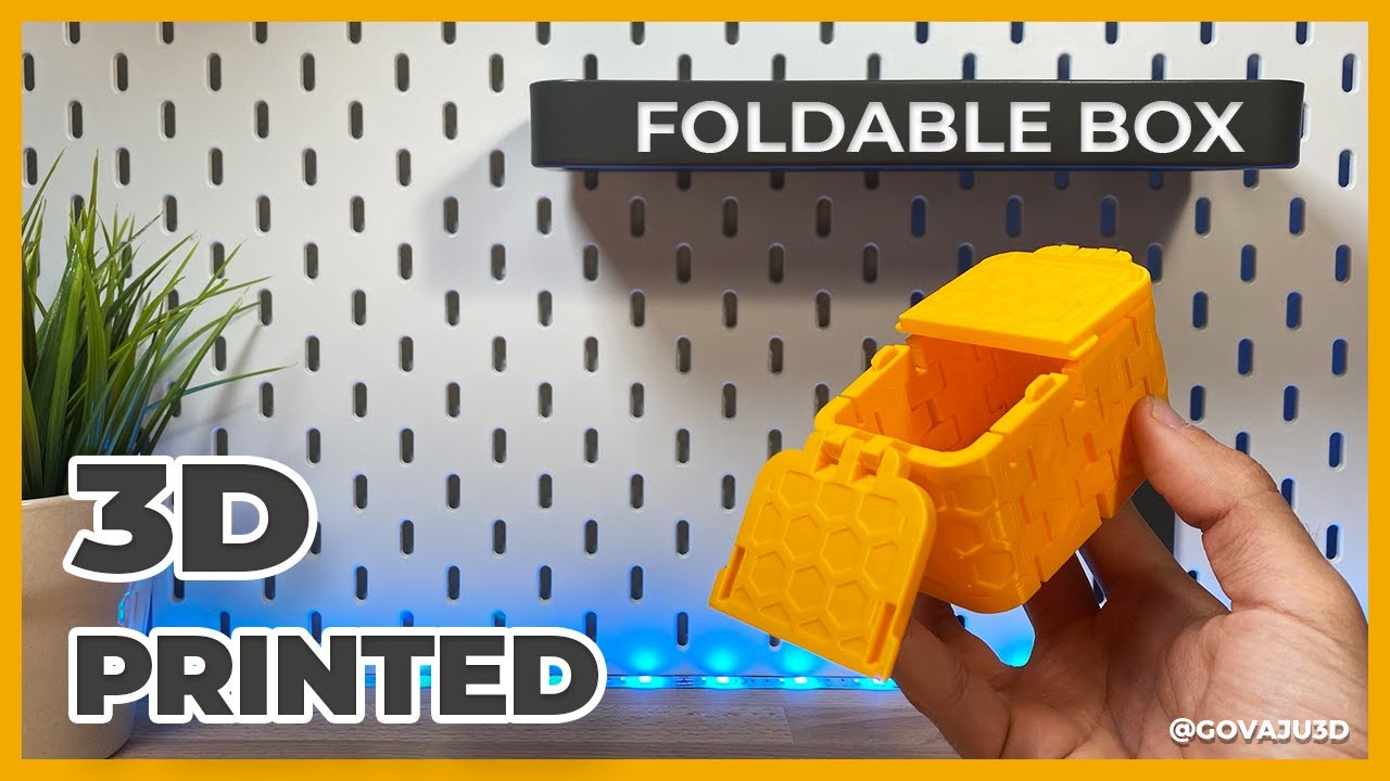 3D Printed Foldable Box - Print in Place!