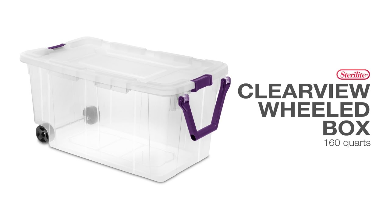 Sterilite 160 Quart Clearview Wheeled Box