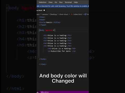 How to change text color and background color |HTML-basic| Code vila | lesson-no-2 |